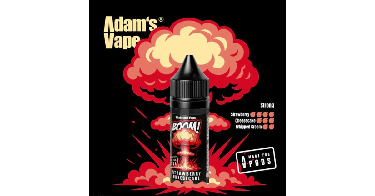 Příchuť Adam´s Vape BOOM! Series Shake and Vape 5ml Strawberry Cheesecake