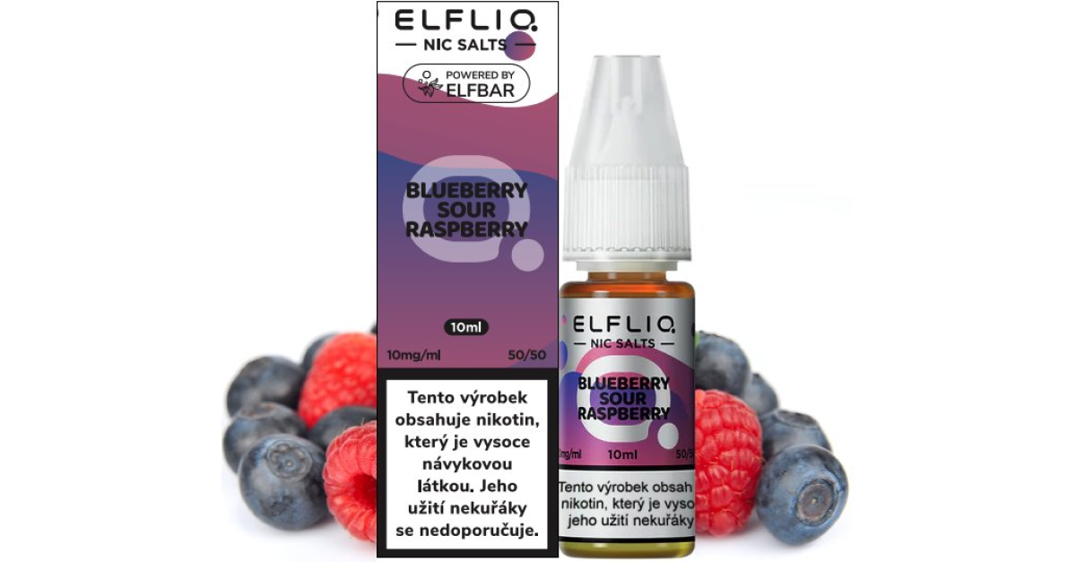 Liquid ELFLIQ Nic SALT Blueberry Sour Raspberry 10ml 10mg